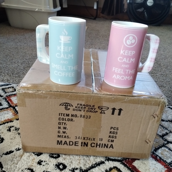 multiple choice | Kitchen | Set Of 2 Large Coffee Mugs | Poshmark